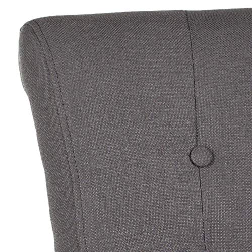 Safavieh Mercer Collection Carol Charcoal Linen Ring Dining Chair (Set of 2)