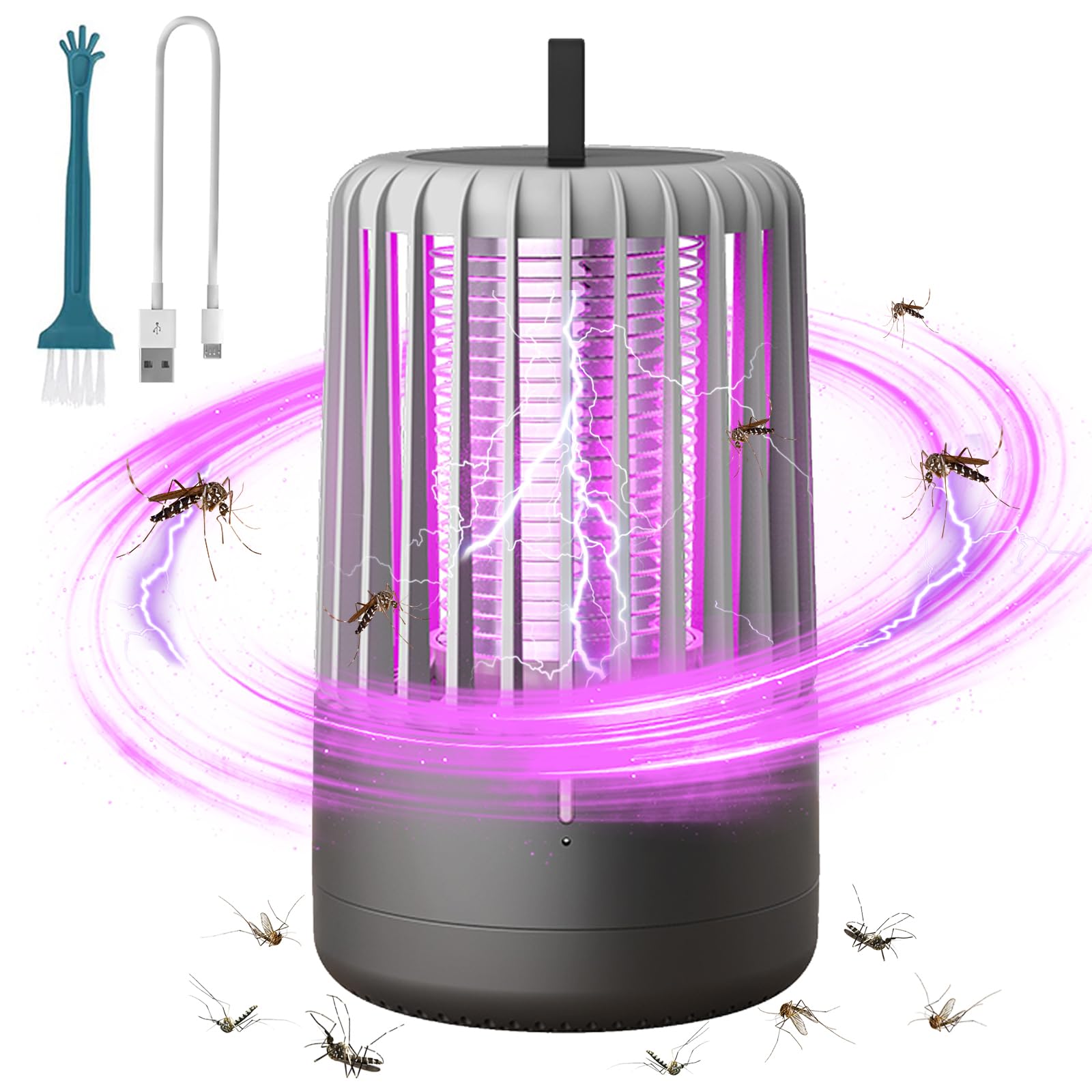 Bug Zapper Indoor,2 in 1 Mosquito Zapper,Indoor Bug Zapper,Electric Bug Zapper Outdoor,Effective Mosquito Trap & Mosquito Killer,Fly Zapper Indoor for Mosquitoes,Flies,Bugs