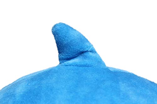 Grumpy Shark - Cute Super Soft Plush Stuffed Animal Toy (Angry Glitter Eyes) - Large 8 Inch - Unique Funny Gift for Kids and Adults