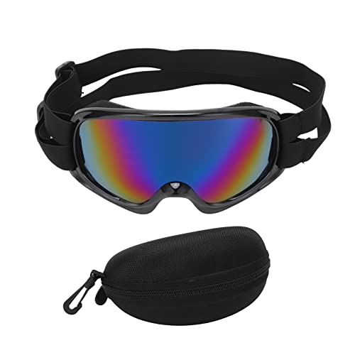 Dog Sunglasses Prevent UV Stylish Comfortable Exquisite Small Pet Sunglasses for Dogs (Black Frame Blue Film)