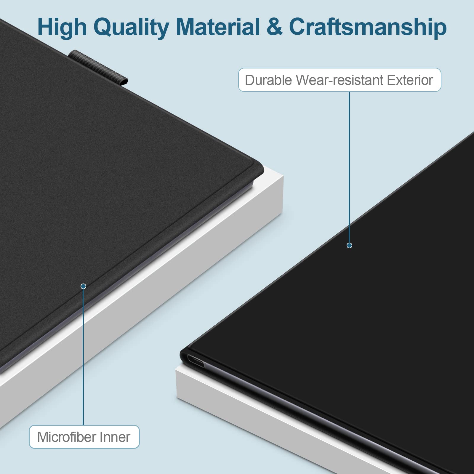 Fintie Slim Case for Remarkable 2 Digital Paper Tablet 10.3 inch (2020 Released) - Premium PU Leather Lightweight Book Folio Cover with Pen Holder, Not Fit Remarkable 1, Black
