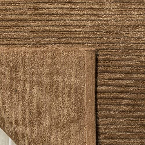 SAFAVIEH Tibetan Collection 6' x 9' Brown TB212H Hand-Knotted Modern Premium Silk & Wool Area Rug