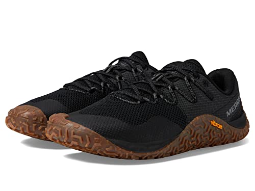 Merrell Women's Trail Glove 7 Sneaker, Black/Gum, 11