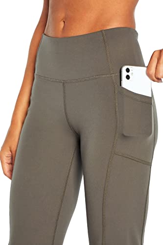 Jessica Simpson Sportswear Women's Standard Tummy Control Bootcut Pocket Pant, Gunmetal, Large