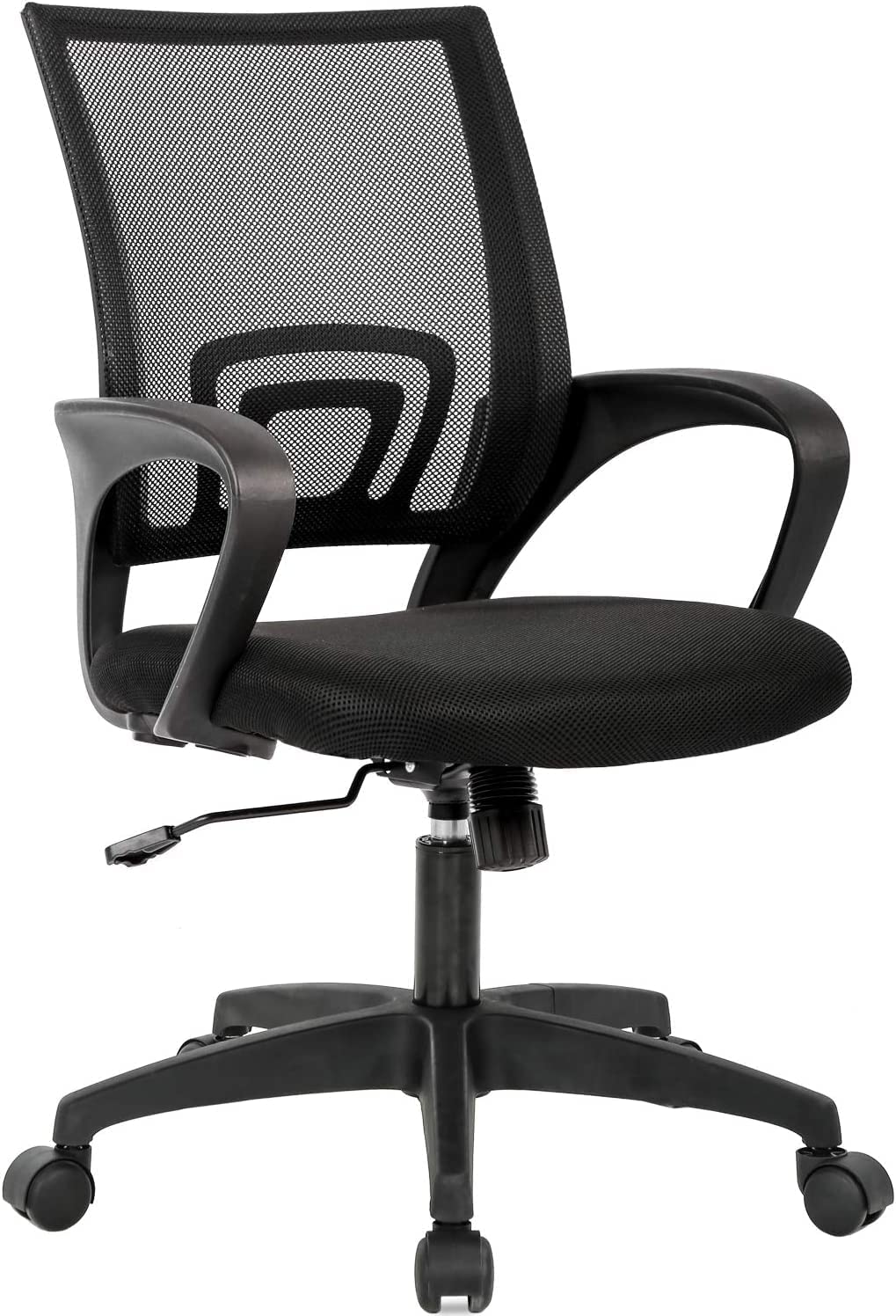 BestOffice 35"/39"/47" Computer Desk Z Shaped Workstation Ergonomic Table with Headphone & Home Office Chair Ergonomic Desk Chair Mesh Computer Chair with Lumbar Support Armrest Executive
