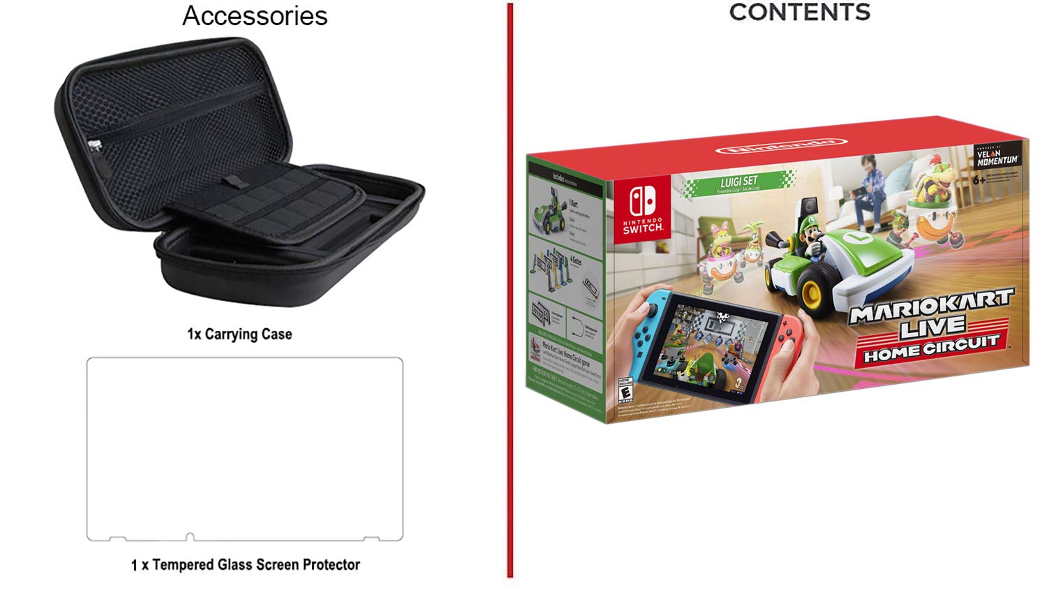 Nintendo 2020 Newest - Mario Kart Live: Home Circuit - Luigi Set Edition - Holiday Family Gaming Bundle for Nintendo Switch, Nintendo Switch Lite - Green - iPuzzle USB Charging Cable