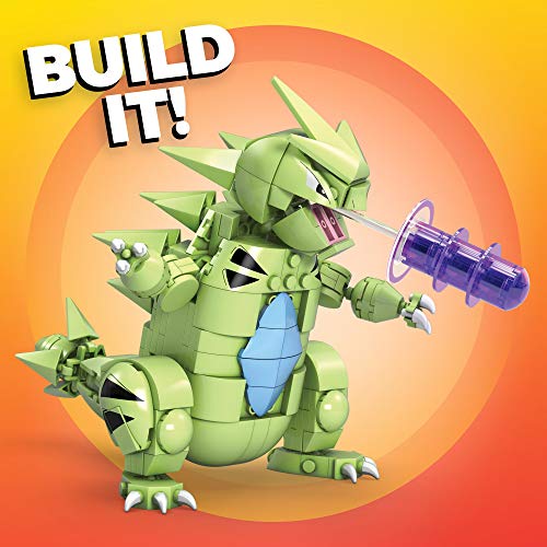 MEGA Pokémon Tyranitar building set with 396 compatible bricks and pieces, toy gift set