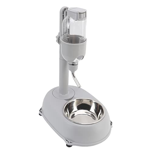 HEEPDD Pet Standing Water Dispenser Feeder Bowl, 500ml No Drip Automatic Water Bottle Food Feeder for Cats Dogs
