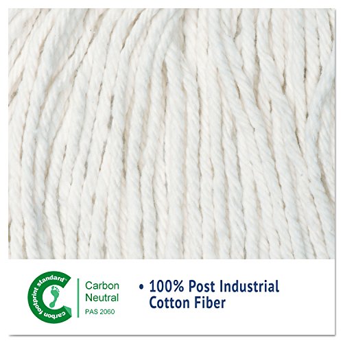 UNISAN Cut-End Wet Mop Head, Cotton, 24 Size, White (2024C)