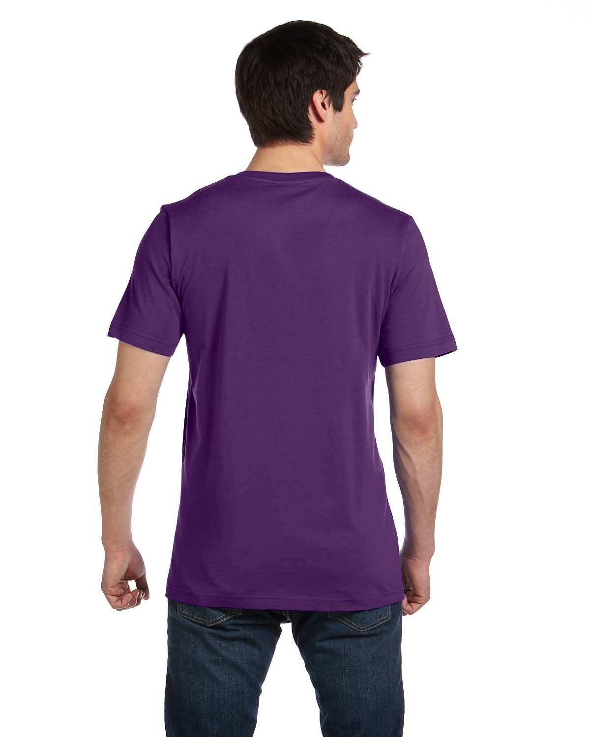 Bella + Canvas Unisex Jersey Short-Sleeve V-Neck T-Shirt L TEAM PURPLE