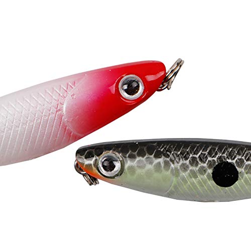 Bionic Hard Bait, 45mm Mini Lifelike Bionic Hard Bait Fake Fish Lure with Hooks Fishing Gear Tools - Black