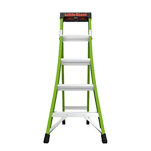Little Giant Ladders, King Kombo, Professional, 5 Ft. A Frame, 8 Ft. Extension, Fiberglass, Type 1AA, 375 lbs Weight Rating, (13580-001)