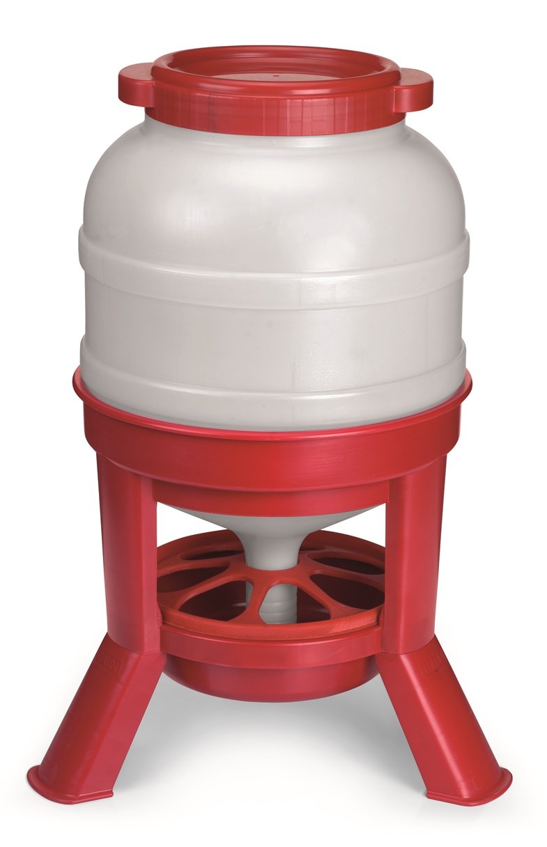 Little Giant® Plastic Dome Feeder | Heavy Duty Plastic Gravity Fed Poultry Feed Container Tank | Backyard Poultry for Hobbyists, Farmers and Ranchers | 45 LB