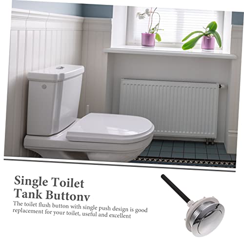 DOITOOL Toilet Button Old Fashioned Kit Water Tank Push Button Toilet Water Valve Button Single Toilet Water Tank Button Single Toilet Button Single Push Button Silver To Pump Water Abs