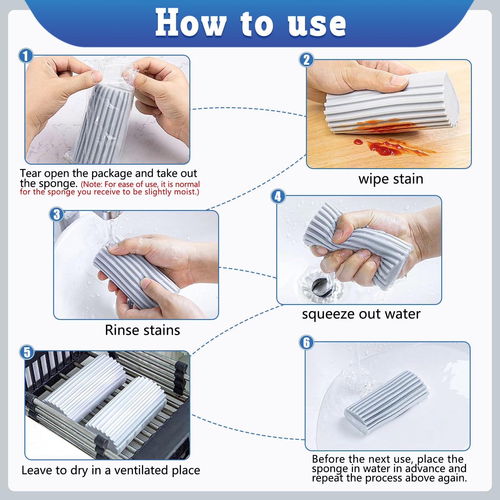 Bestylez 3 Pack Reusable Wet Cleaning Brush for Baseboard, Blind, Tiled, Furniture, Couches, Vent, Grill, Screen