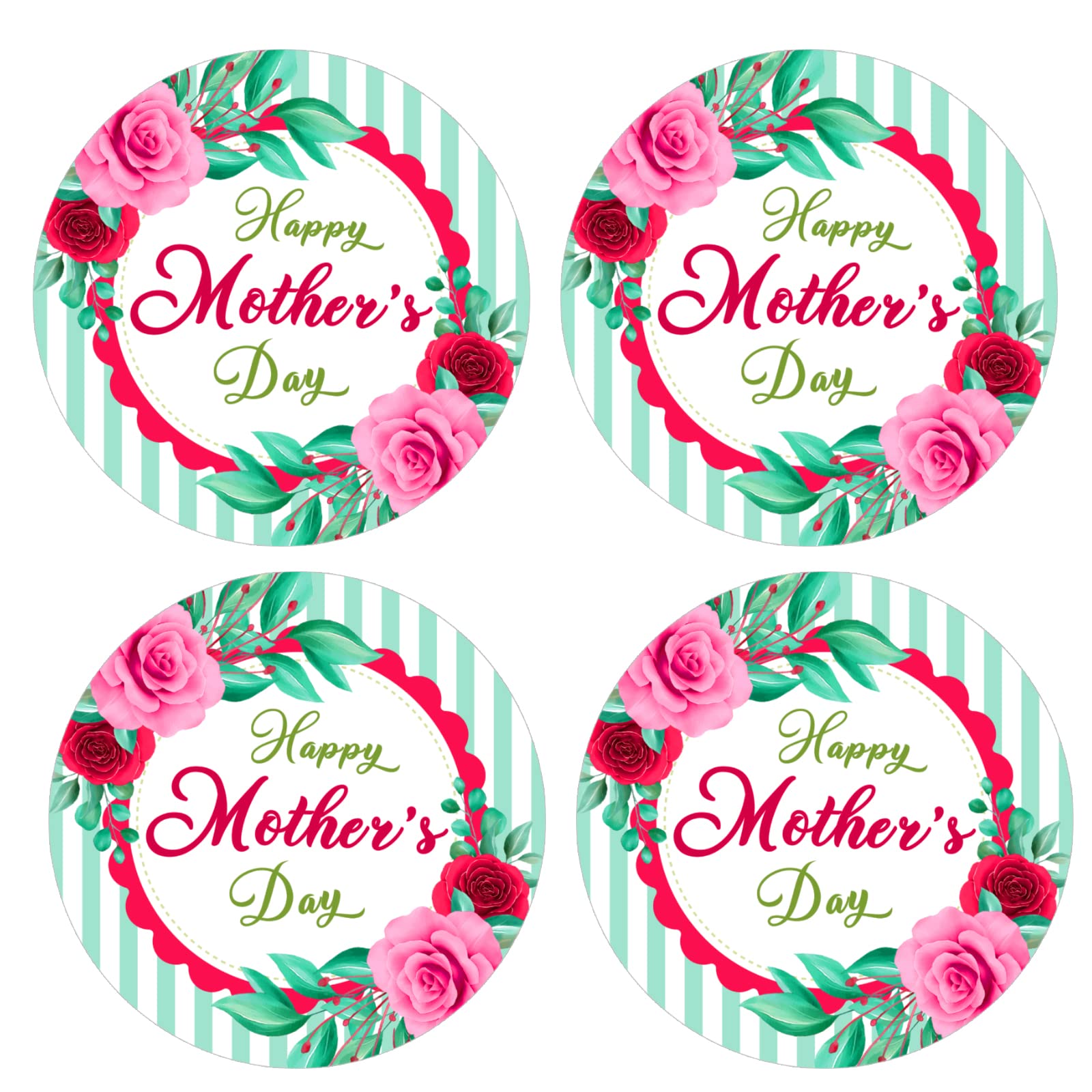 FLYAB Happy Mother's Day Labels Stickers,1.5" Flowers Mother's Day Gift Tag Stickers,Farmhouse Mother's Day Gift Labels for Gift Wrap Box Envelope Seals Card Party Favor,36PCS