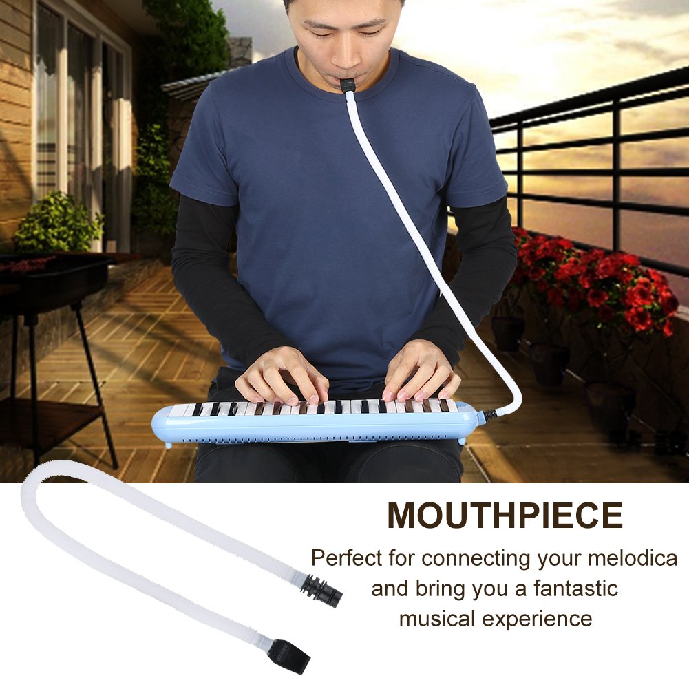 Melodica Tube, Flexible Plastic Tube With Mouthpiece Replacement For Pianica Melodica 57cm