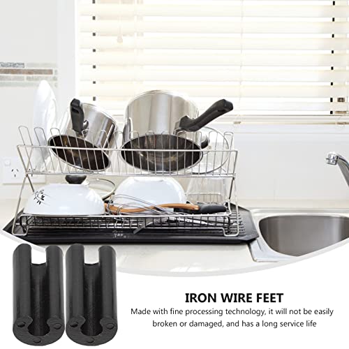 DOITOOL 100Pcs Rubber Feet for Sink Grid, Sink Protectors for Kitchen Sink, Kitchen Sink Wire Rack Feet Replacement Protector Parts for Kitchen Rack (Black)