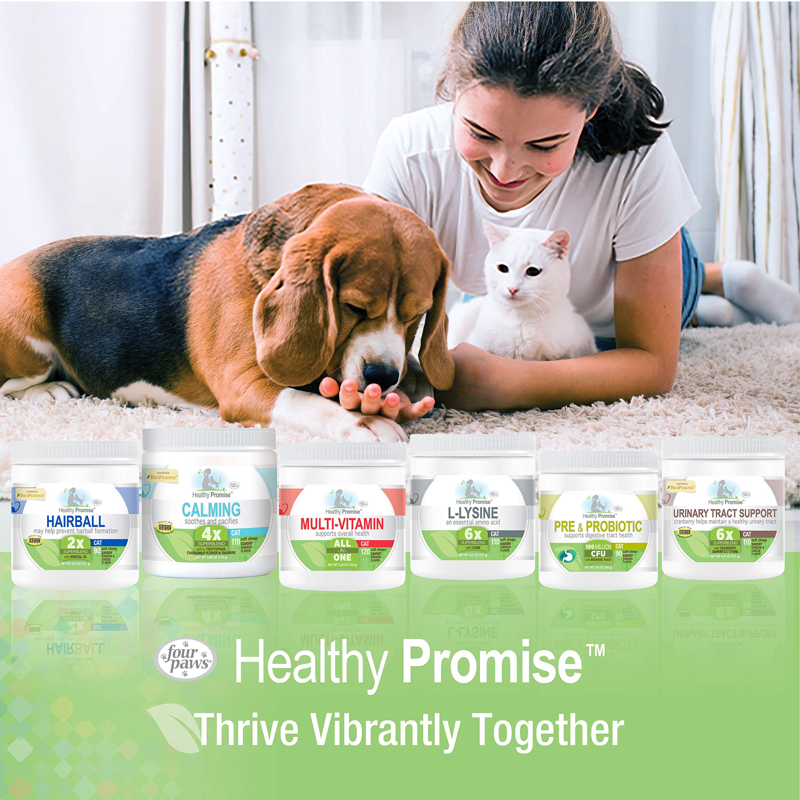 Four Paws Healthy Promise Pre and Probiotics for Cats Soft Chews 90 Count