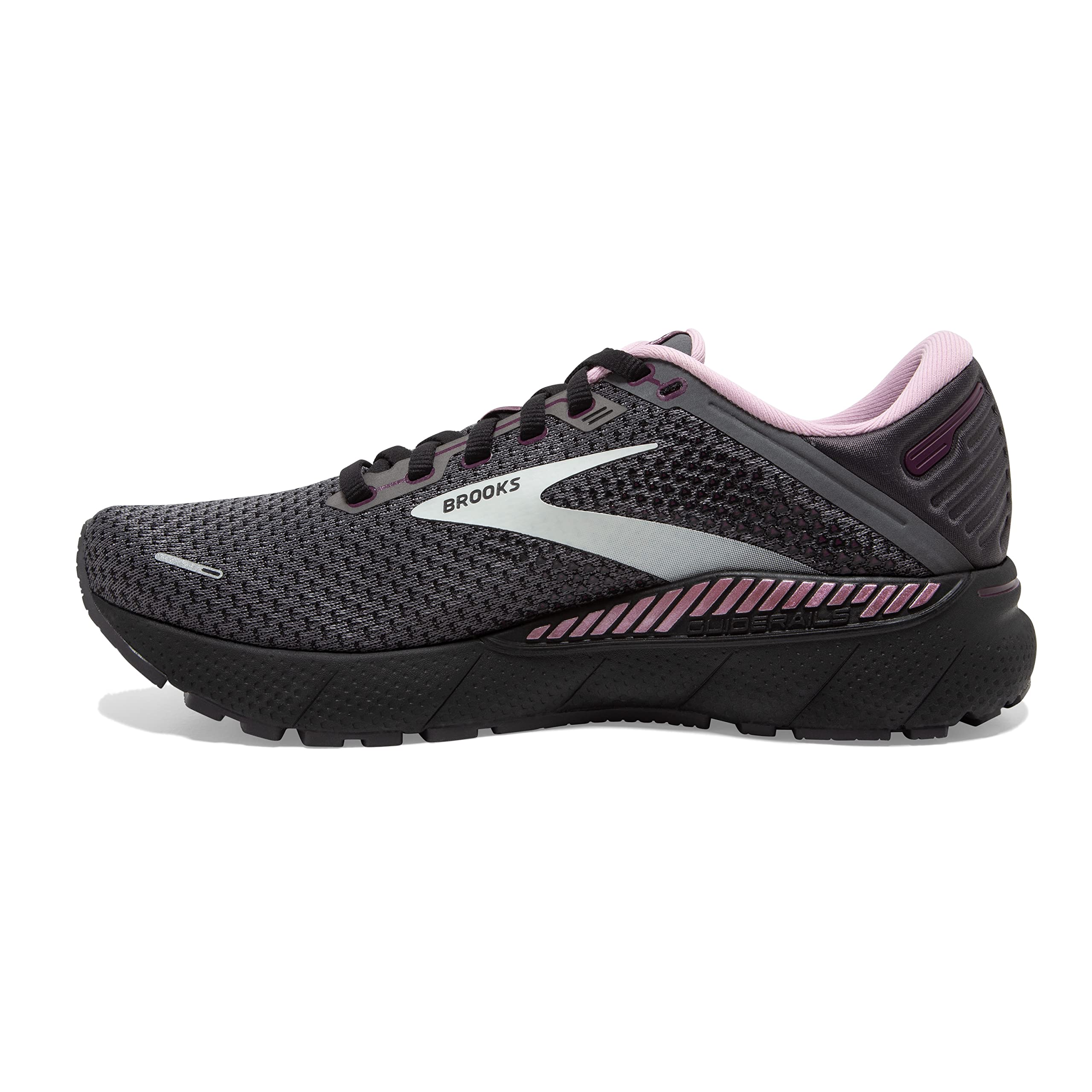 Brooks Women's Adrenaline GTS 22 Supportive Running Shoe - Pearl/Black/Metallic - 8 Medium