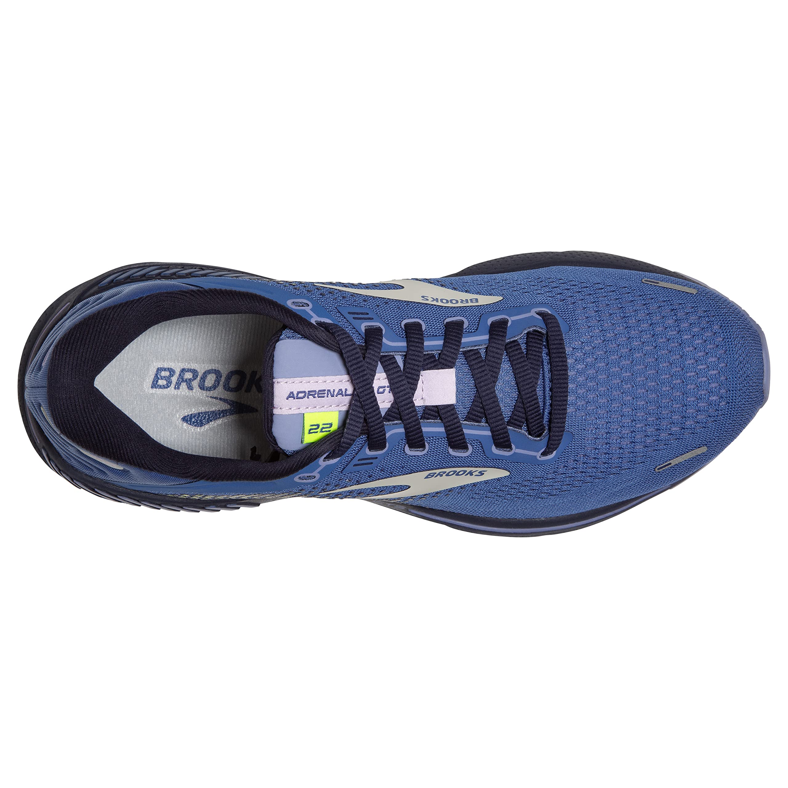 Brooks Women's Adrenaline GTS 22 Supportive Running Shoe - Blue/Purple/Nightlife - 9 Medium
