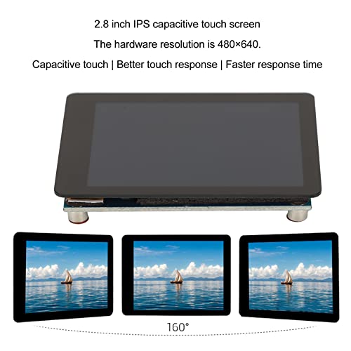 Capacitive IPS Touch Screen, 60Hz Refresh Rate DSI Communication 2.8inch 6H Hardness Capacitive Touch Screen Tempered Glass Panel Professional for Electronics
