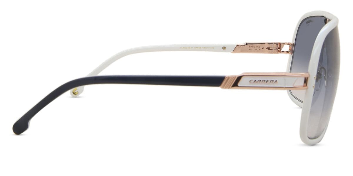 Carrera FLAGLAB 11 White/Blue Shaded 64/10/135 unisex Sunglasses
