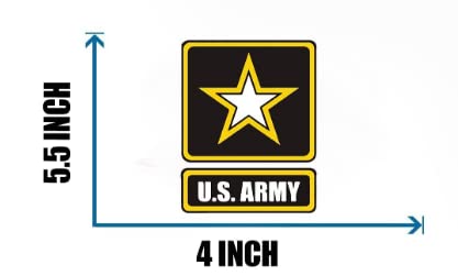 H&S US Army Printed Vinyl Sticker | Cars | Trucks | Vans | Motorcycle | Walls | laptops | Mugs | Any Smooth Surface | Size: 5.5 inches