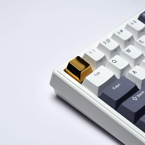 Capsmiths Premium Solid Steel Metal Plated Artisan Keycap Cherry MX Mechanical Gaming Keyboards (Gold)