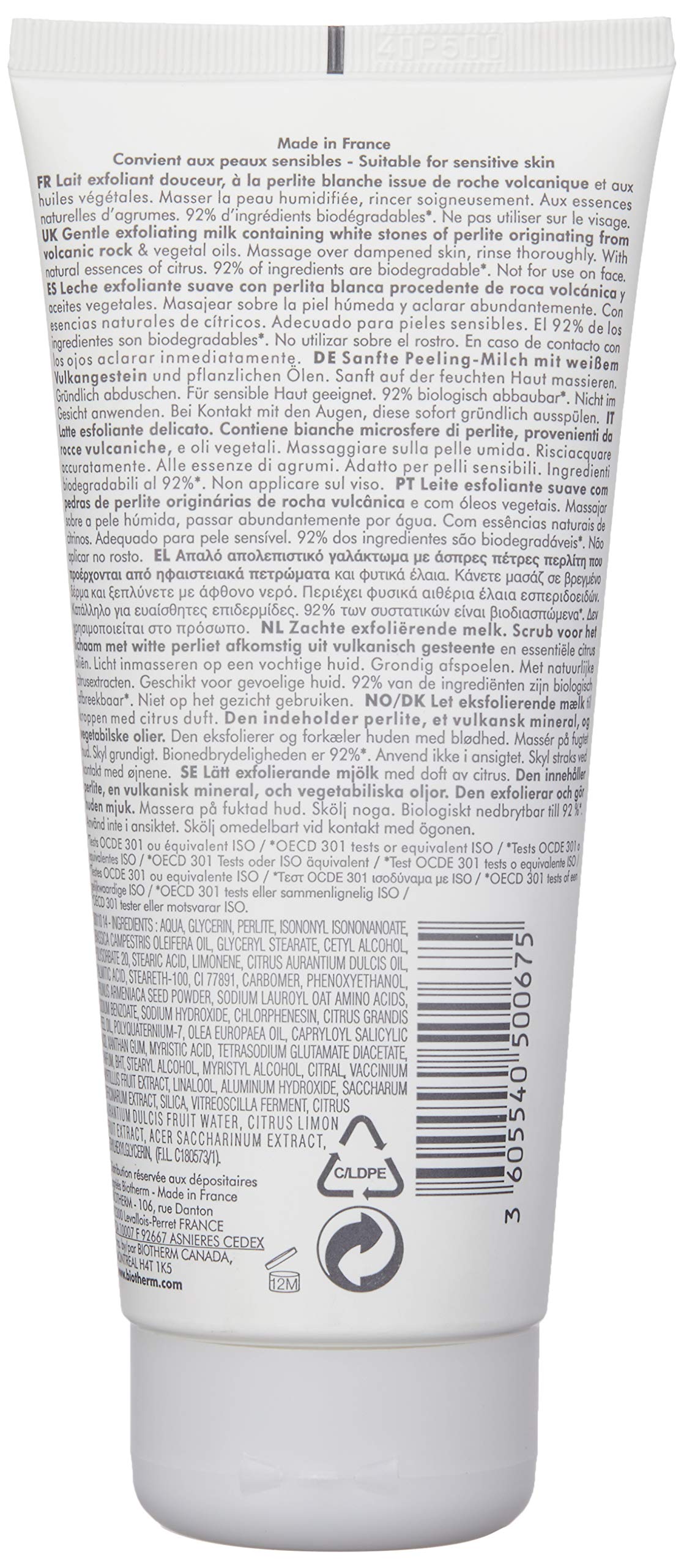 Biotherm Gentle Exfoliating Milk, 6.76 Ounce