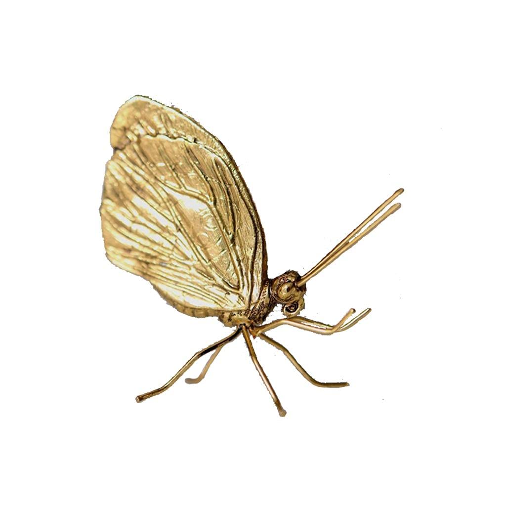 TUANJIE 1Pcs Gold Butterfly Sculpture Sculpture Statue Metal Butterfly Gold Ants Sculpture for Home Office Car Decor Handmade Vintage Simulation Model Room Home Decoration
