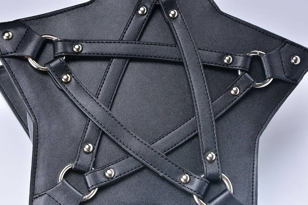 Nite closet Gothic Bags and Purses Pentagram Star Shoulder Bag for Women (Black)