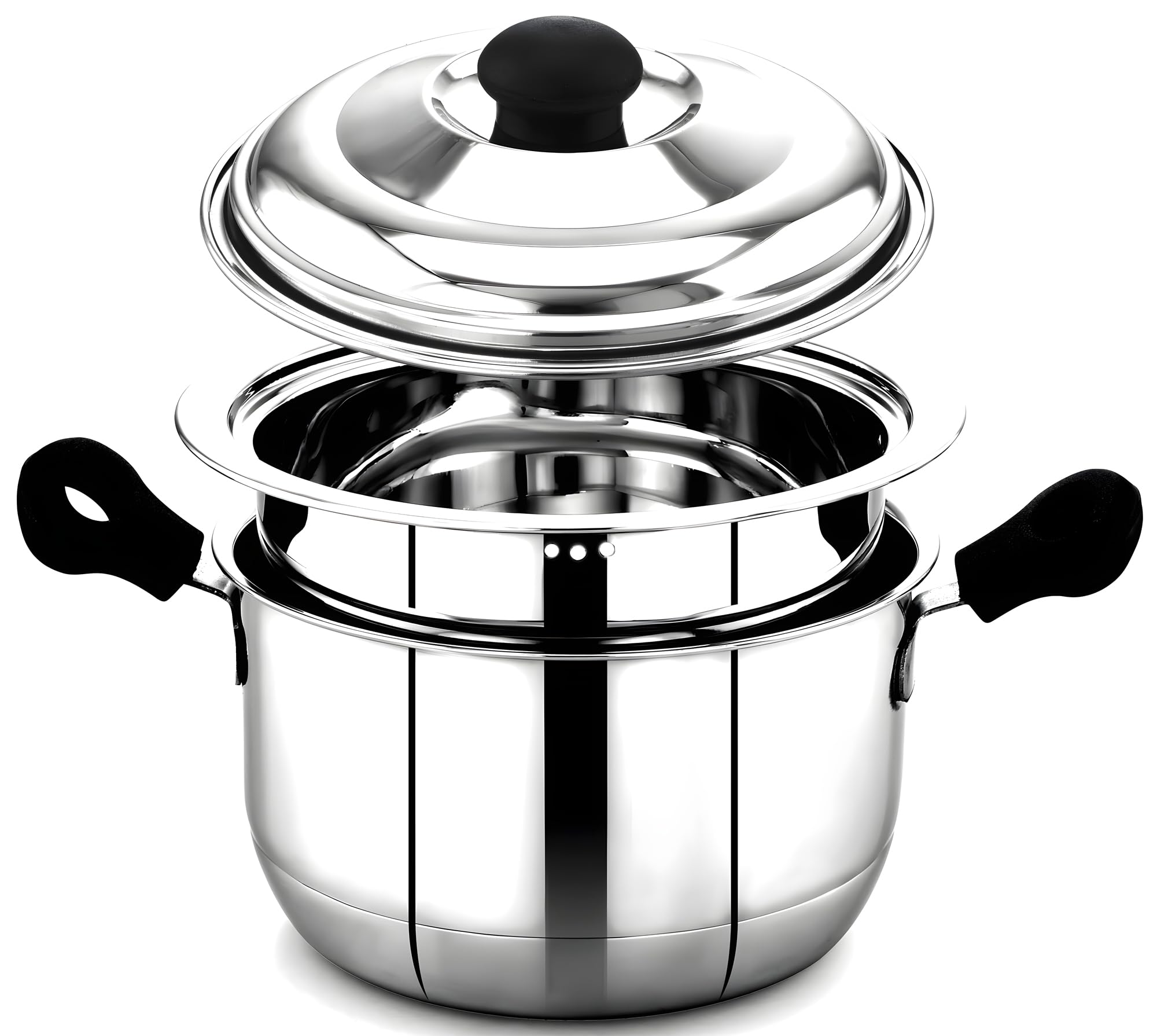 EasyShopForEveryone Stainless Steel Double Boiler for Stove Top, Molde Para Flan, Includes Inner Pan - Dishwasher Safe Flanera