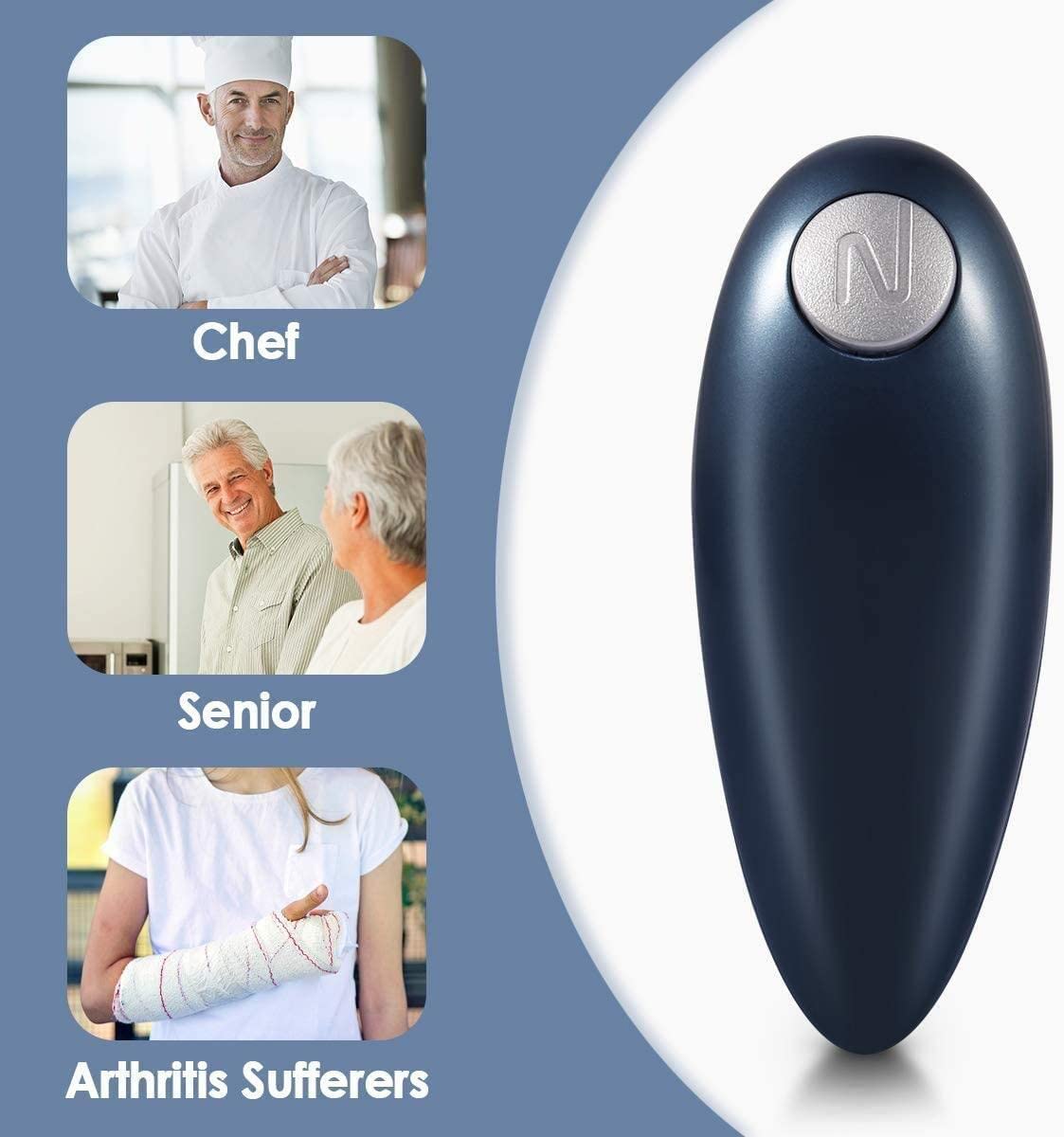 Can Opener, Smooth No Sharp Edges Can Opener for any Size Can, Restaurant Can Opener Automatic, Hand Free Can Opener, Best Kitchen Gadget for Chefs, Arthritis and Seniors