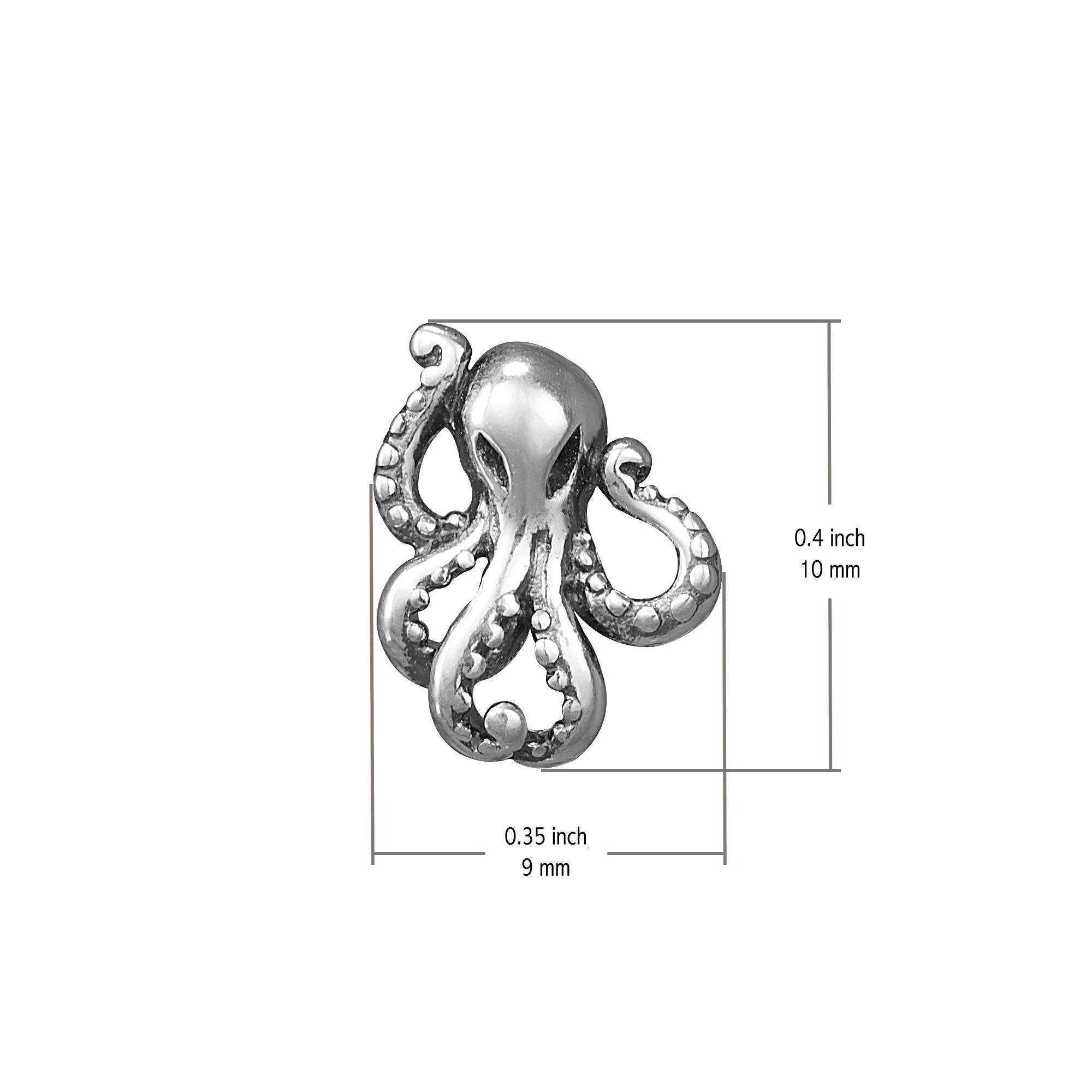Boma Jewelry Sterling Silver Octopus Stud Earrings