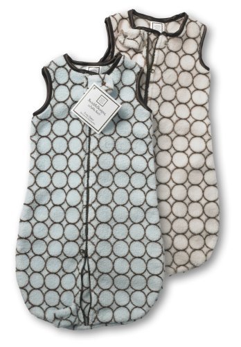 SwaddleDesigns zzZipMe Sack with 2-Way Zipper, Cozy Microplush Wearable Blanket, Brown Mod Circles, Pastel Pink 3-6 Months Color: Pink/Brown Size: 3-6 Months NewBorn, Kid, Child, Childern, Infant, Baby