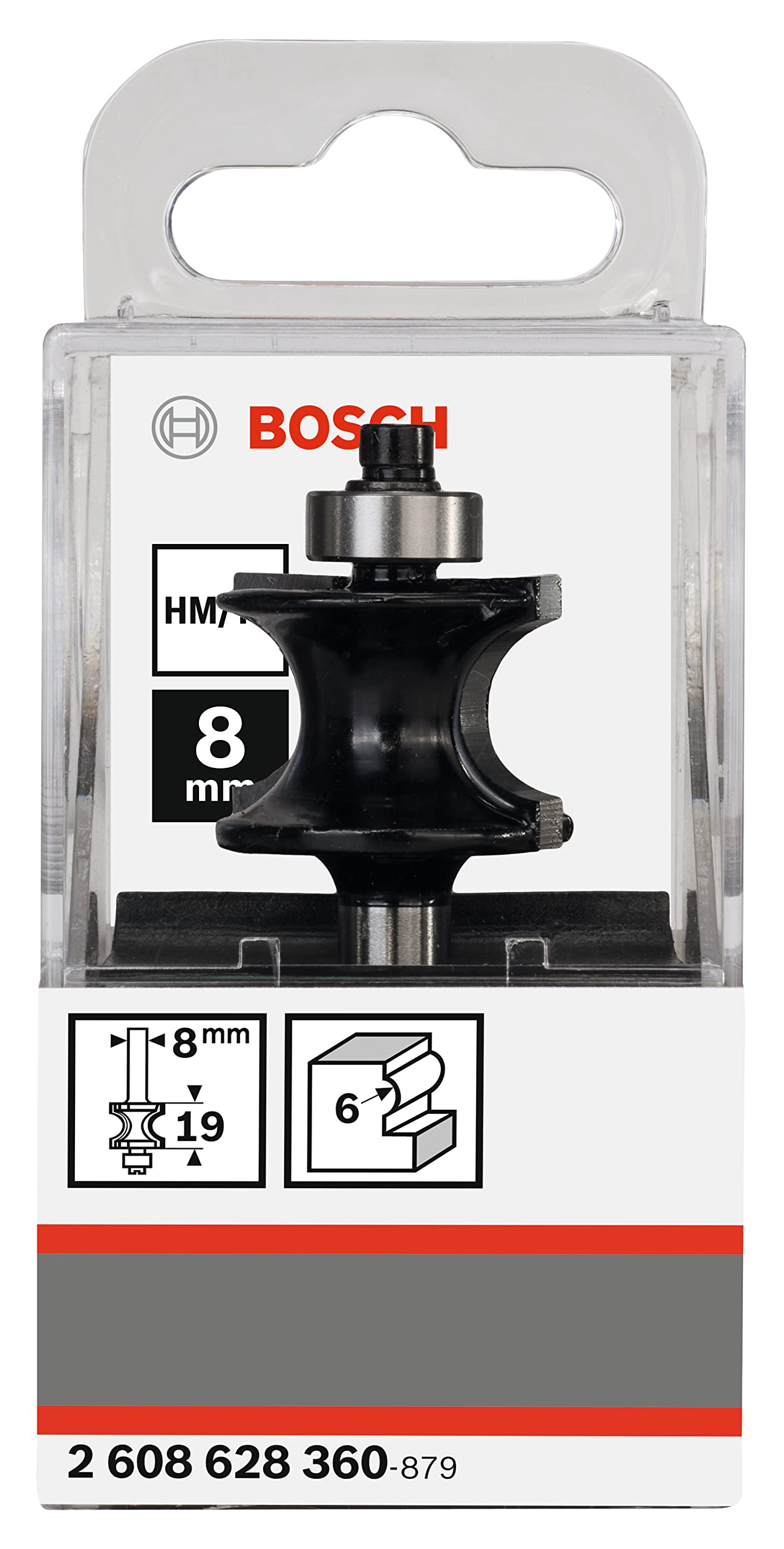 Bosch 2608628360 Roman Ogee Bit 27, 8x19x8mm