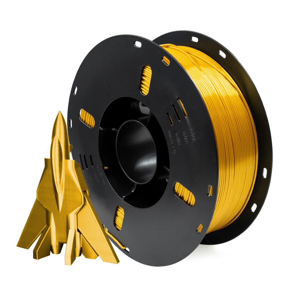 FilaBees PLA 3D Printer Filament, PLA Filament 1.75mm Dimensional Accuracy +/- 0.02 mm, 1kg Spool (2.2lbs),1.75 mm, Fit Most FDM Printer,Silk Gold