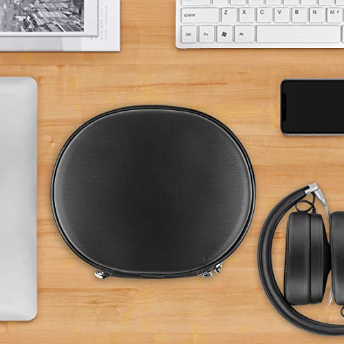 Geekria Shield Headphones Case Compatible with Sennheiser Momentum 3 Wireless, HD 450BT, PXC 550 II HD 4.50 Case, Replacement Hard Shell Travel Carrying Bag with Cable Storage (Black)