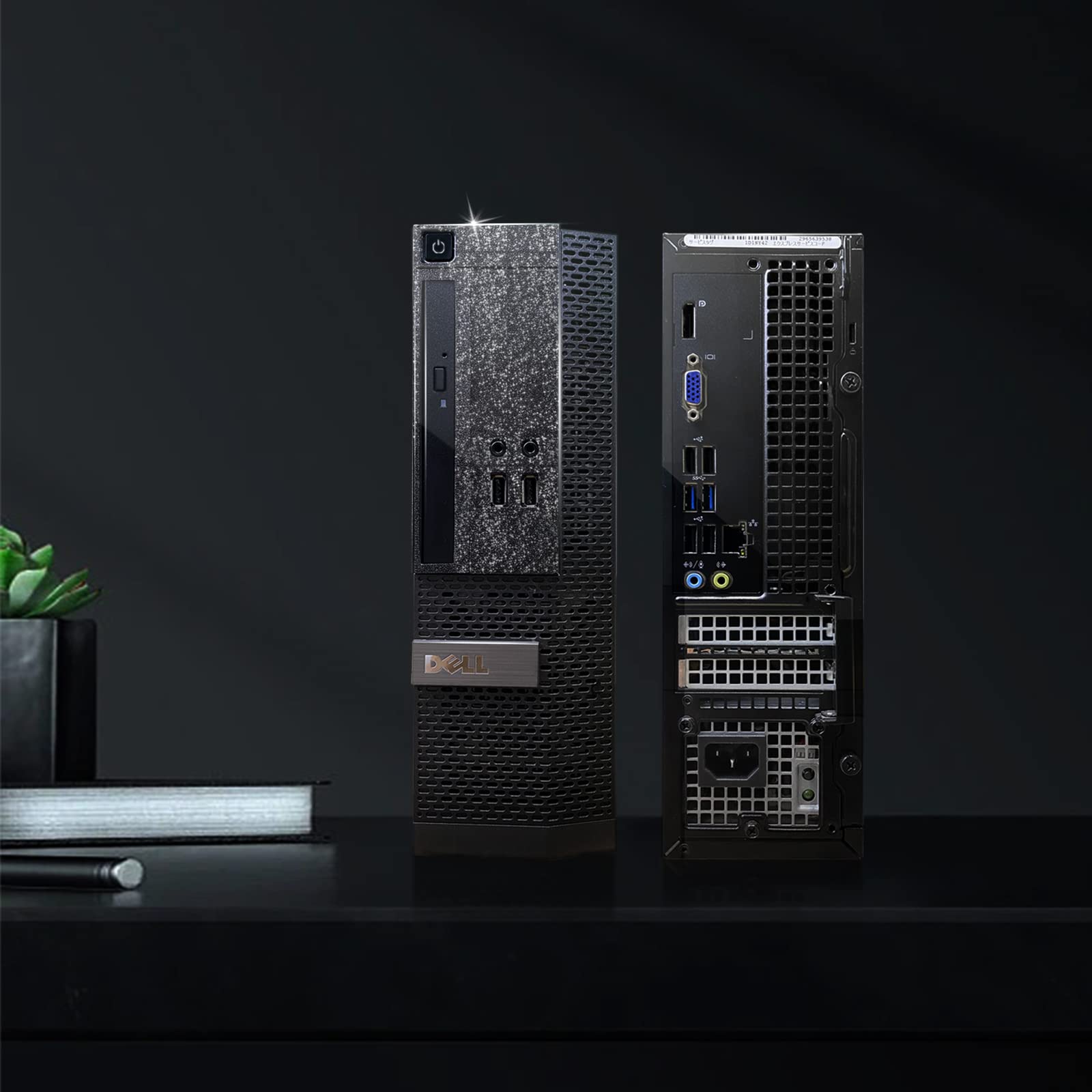 Dell PC Treasure Box Desktop Computer Intel Quad Core I5 up to 3.6GHz, 8GB DDR3 RAM, 256GB SSD, WiFi & Bluetooth, Keyboard & Mouse, DVD, Windows 10 Pro (Renewed)(Diamond Black)