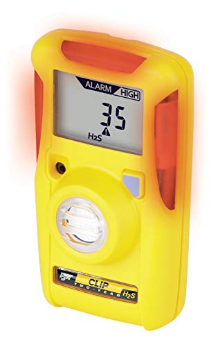 BW Technologies Corded Electric BWC2-H BW Clip Single Gas H2S Monitor, 10/15 (1 Pack)