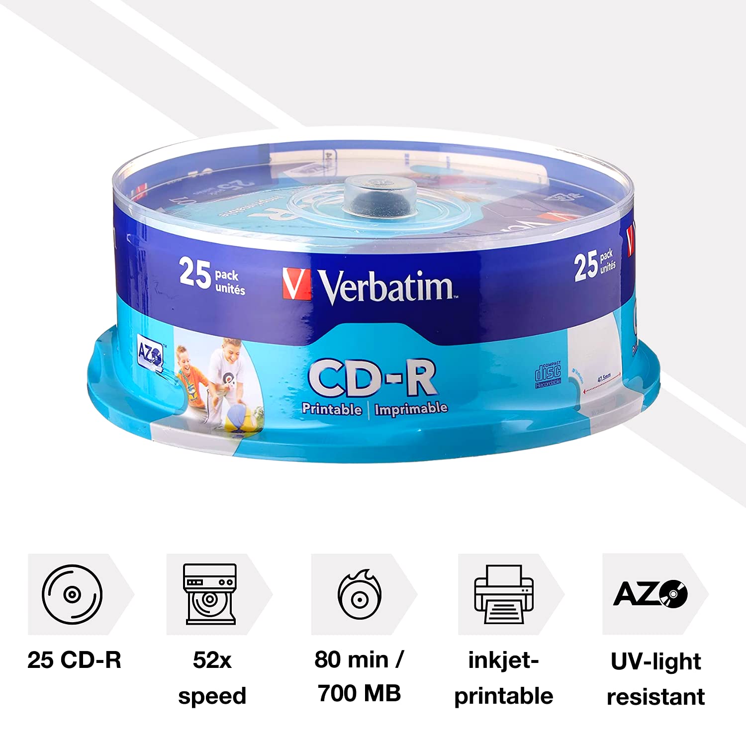Verbatim 43439 - Virgin CDs (Pack of 25)