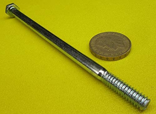 Grade 5 Zinc Steel Hex Bolts RH PT 1/4"-20 x 5.00" Length 50 pcs