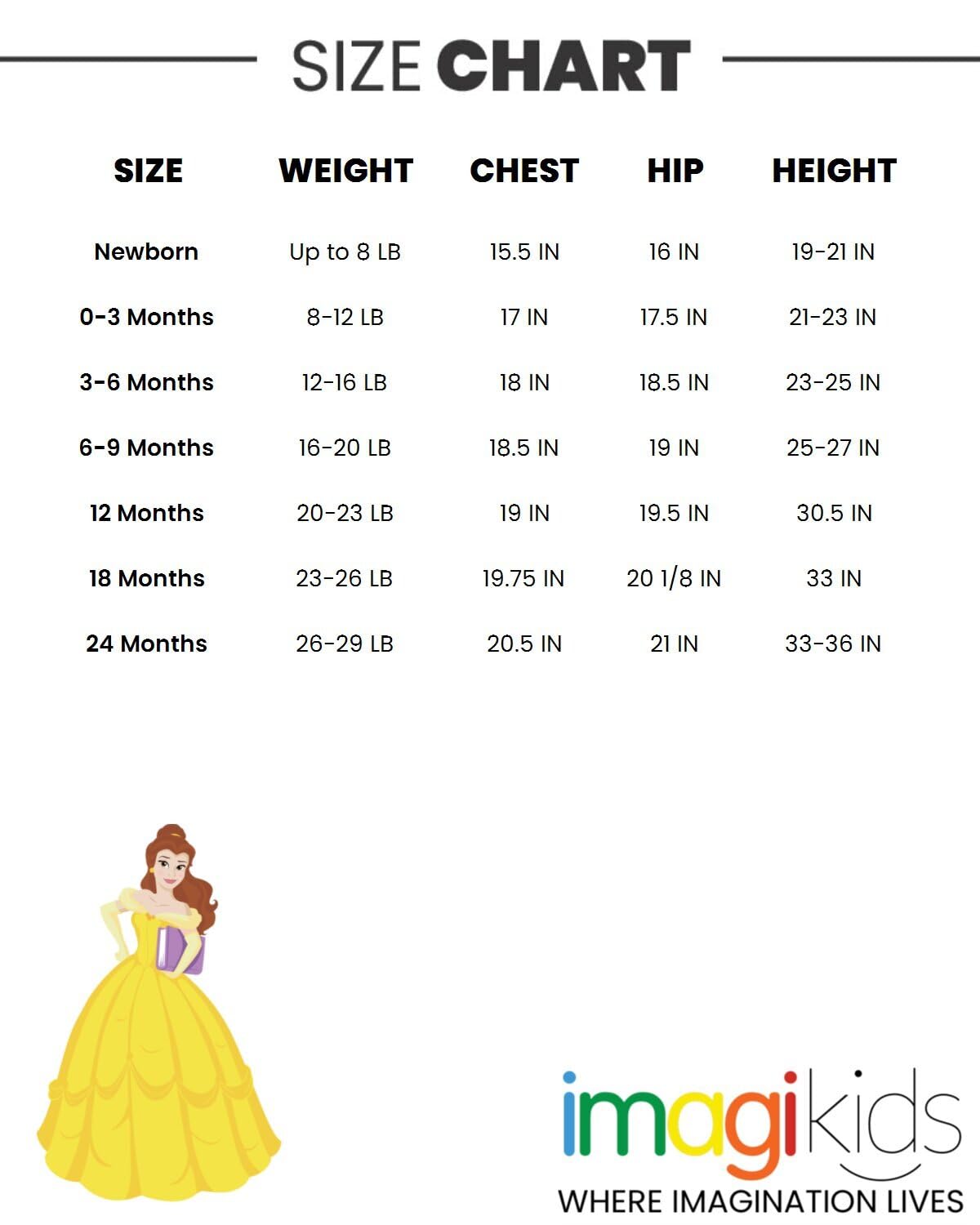 Disney Princess Ariel Cinderella Belle Newborn Baby Girls 4 Pack Cuddly Snap Bodysuits made with Organic Cotton 3-6 Months