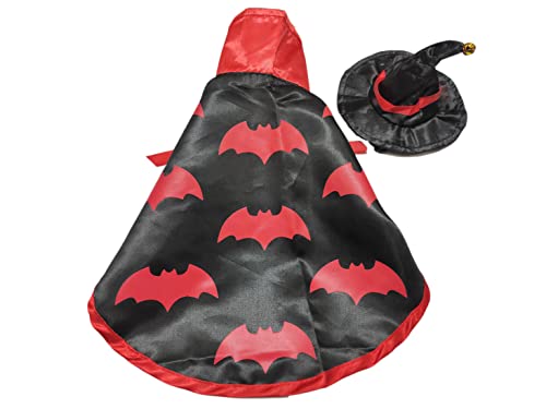 Halloween Pet Clothes,Cat Cloak Anime Ninja Costume,Pet Cloak Cosplay Party for Small Dogs Cats Clothing.(Bats)
