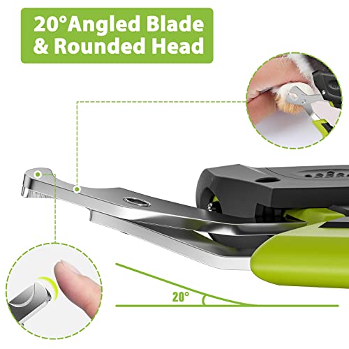 Pecute Cat Nail Clipper with Adjustable Light, Cat Nail Trimmer with Sharp Stainless Steel, Curved Head, LED Pet Nail Clippers for Cats, Kitten, Rabbit, Small Dog, Bird, Ferret, and Small Animals