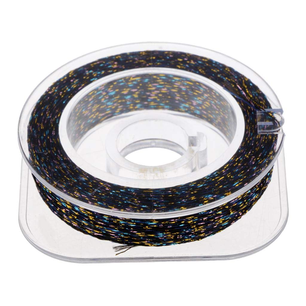 Baosity Metallic Guide Wrapping Fishing Line Thread for Rod Building, Black