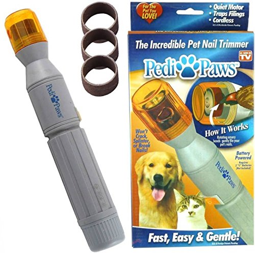 Pedi Paws Dog Nail Grinder by BulbHead - Professional Style Dog Grooming Using Gentle Filing Wheel for Your Pet's Happy Paws