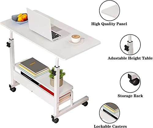 Desk Universal Movable Table Small Spaces Storage Convenient Desk Portable Computer Desk Adjustable Home Office Bedside Home Office Living Room Height Sofa Furniture Desk Size 15.7 * 31.5 Inch