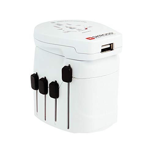 Skross Pro-World & USB Travel Adaptor, White